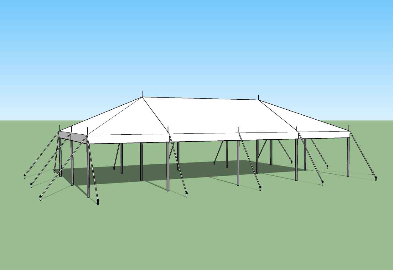20x40 Frame Tent Layout