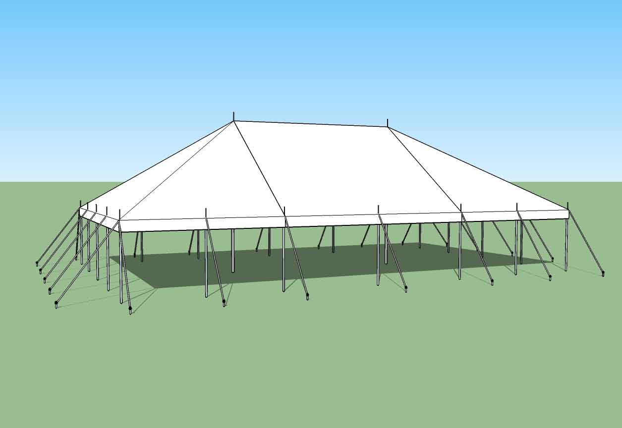 30x50 Party Tent | Ohenry Pole Type Party Tents