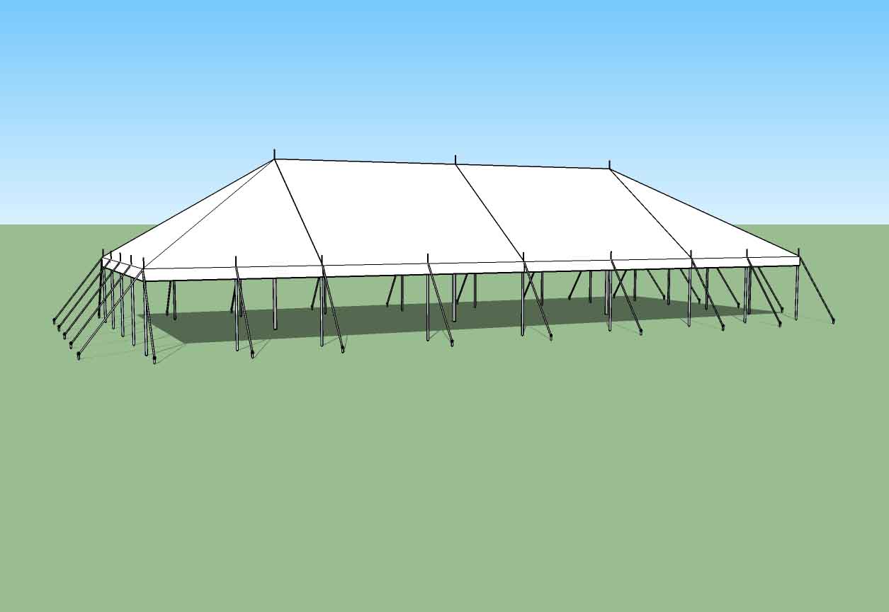 30x70 Party Tent | Ohenry Pole Type Party Tents